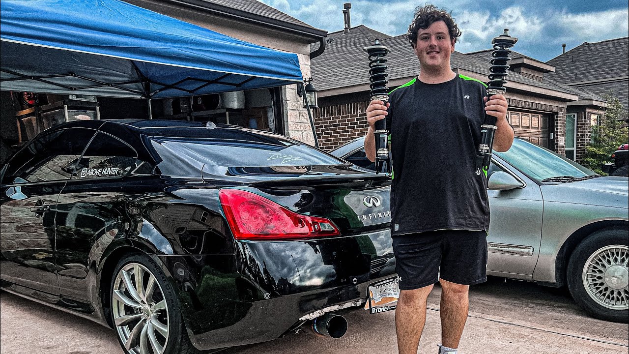 G37 BC Racing Coilovers (Install) - YouTube