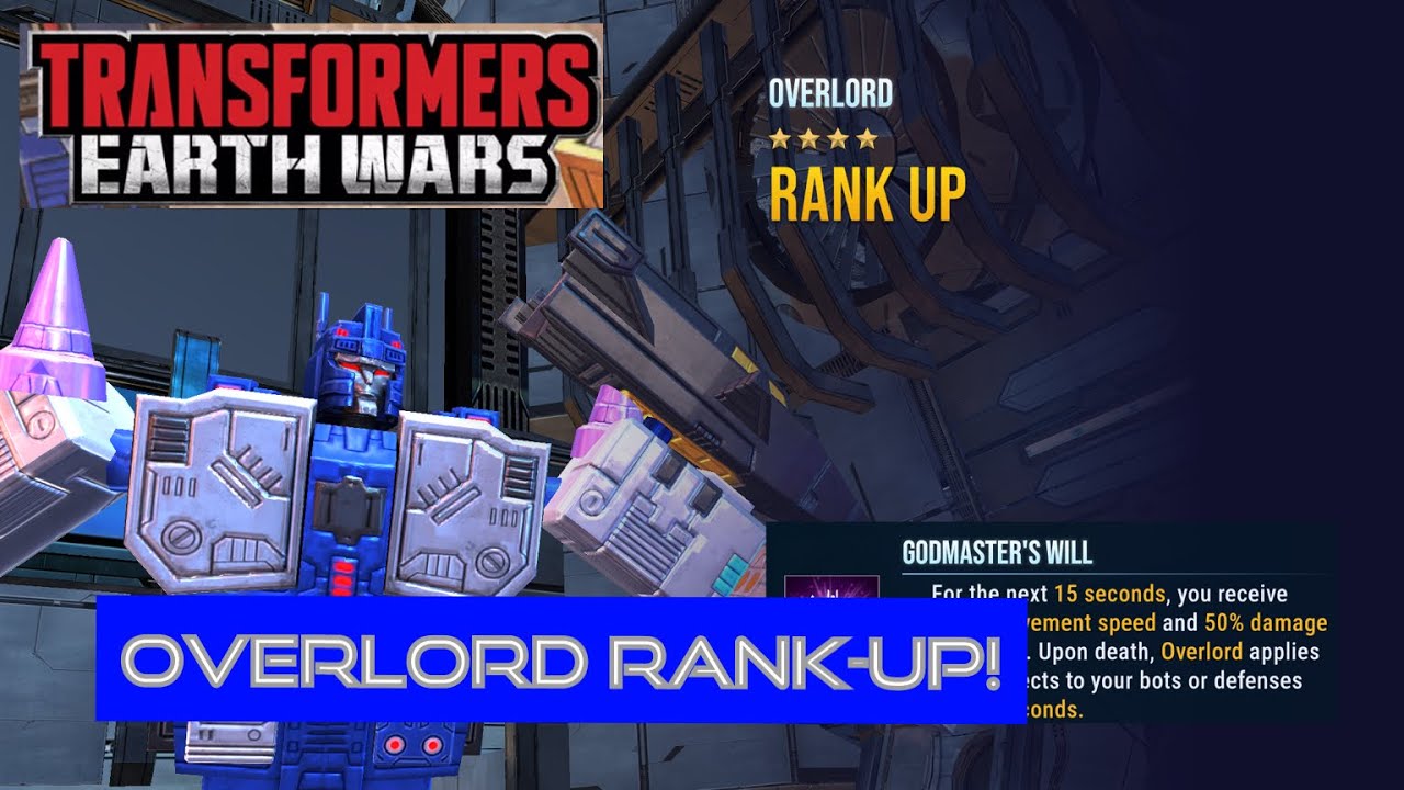 OVERLORD 4-STAR RANK UP AND NEW ABILITY! - Transformers Earth Wars ...