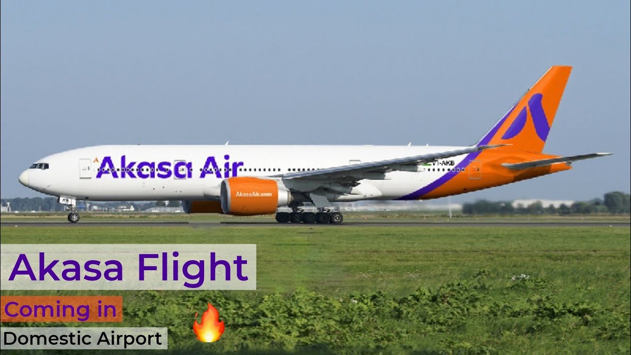 Akasa flight coming in domestic airport Ahmedabad || Milan Traveller # ...