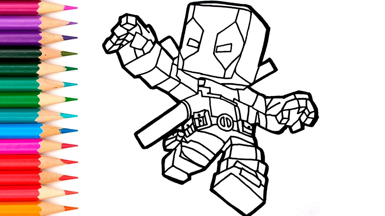 🔴🔴How To Draw and color PAW Deadpool 3 | Roblox - 3D | Drawings For ...