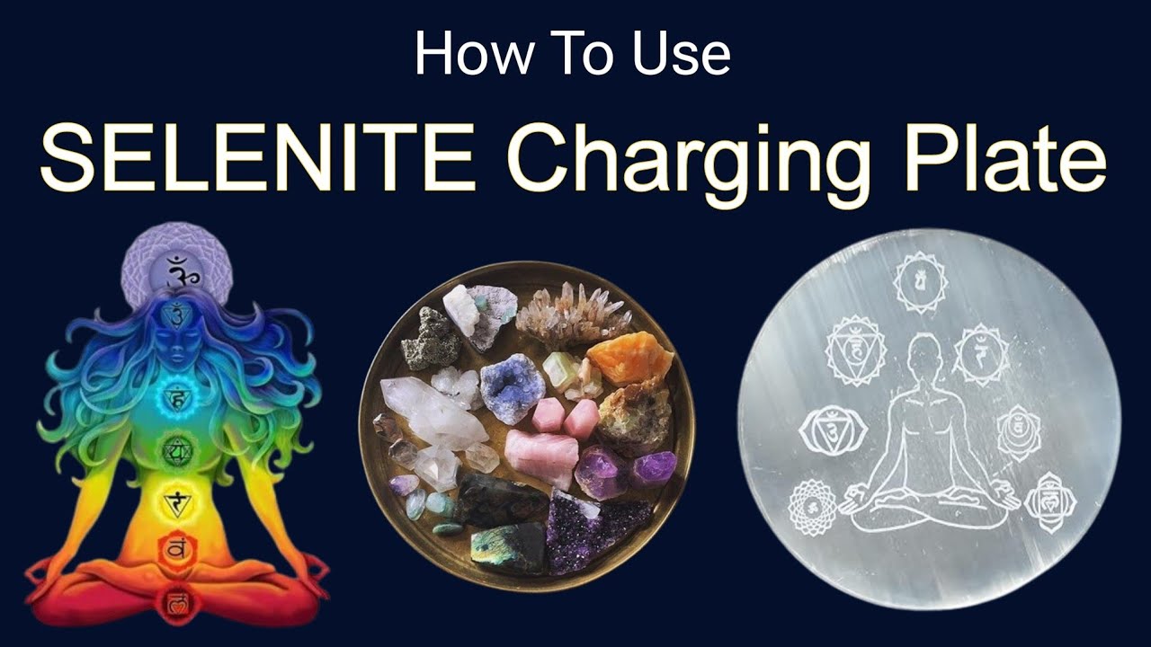 How to use SELENITE Stone Charging Plate 🔮 Healing Crystals Reiki ...