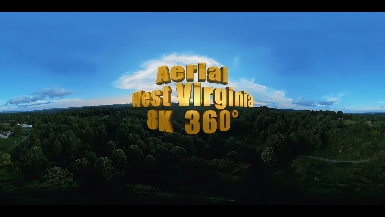 360° 8K aerial view of West Virginia mountains Insta360 One X2 Mavic ...