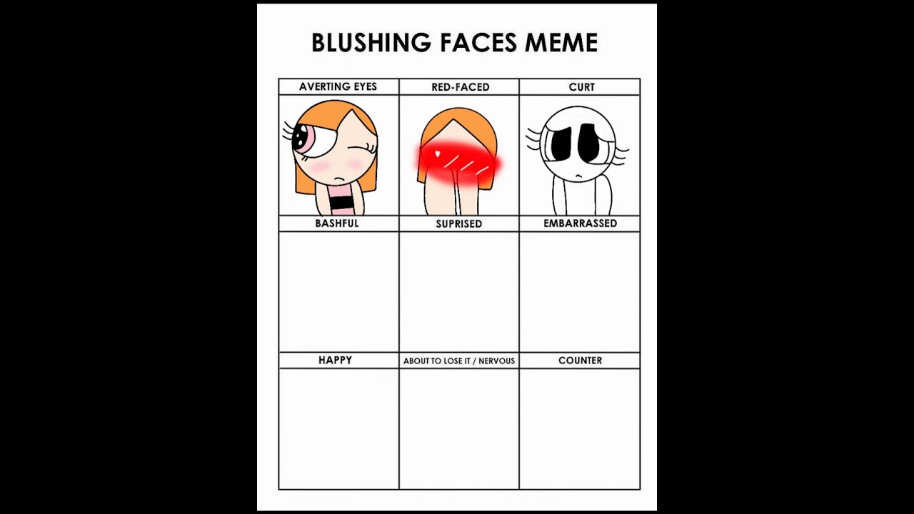 Blushing Meme Blank