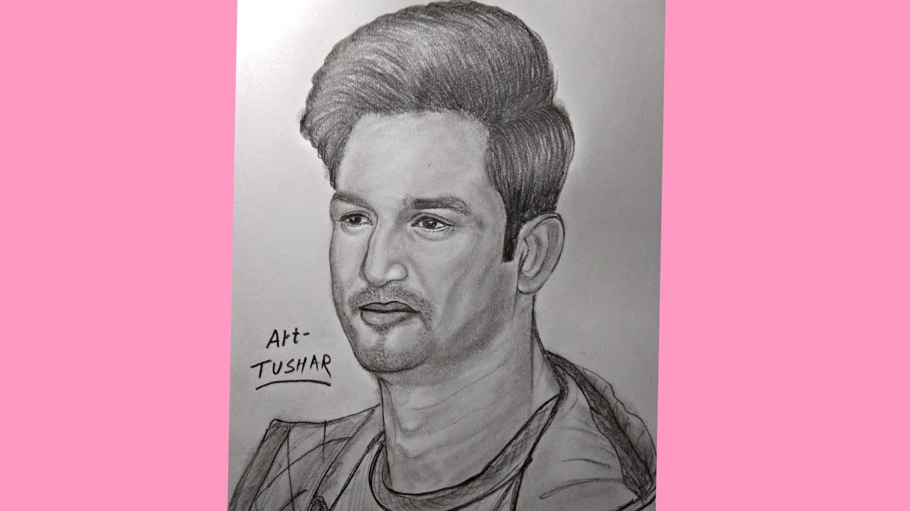 Sketch of sushant singh rajput RIP😔 - YouTube