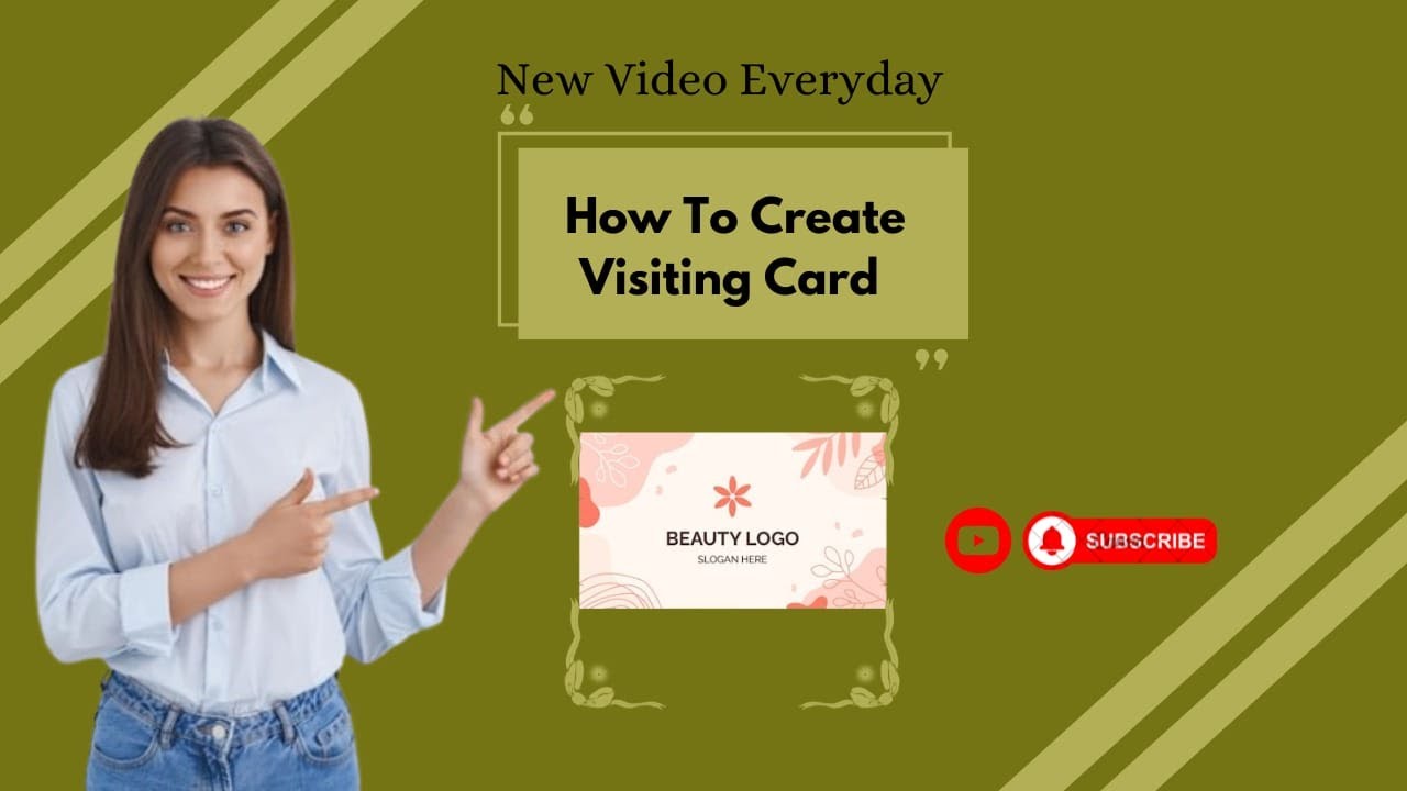 How to Create Visiting Card. - YouTube