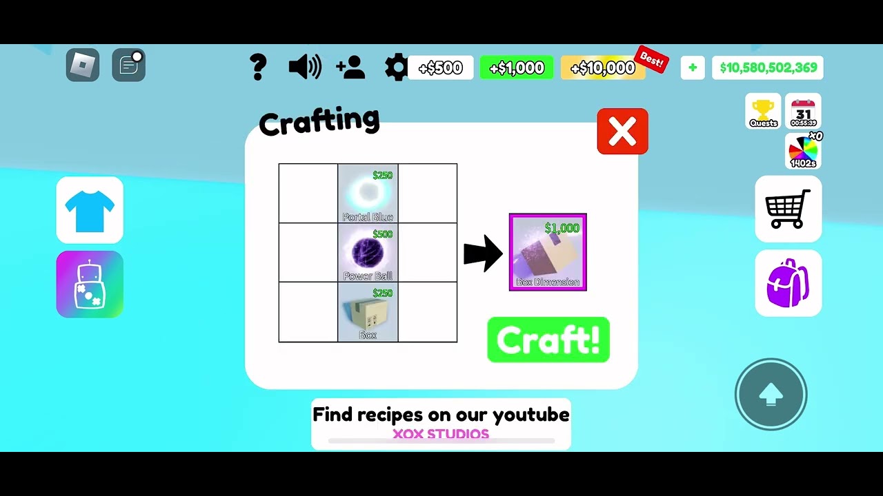 How to craft box dimension in pop it trading - YouTube