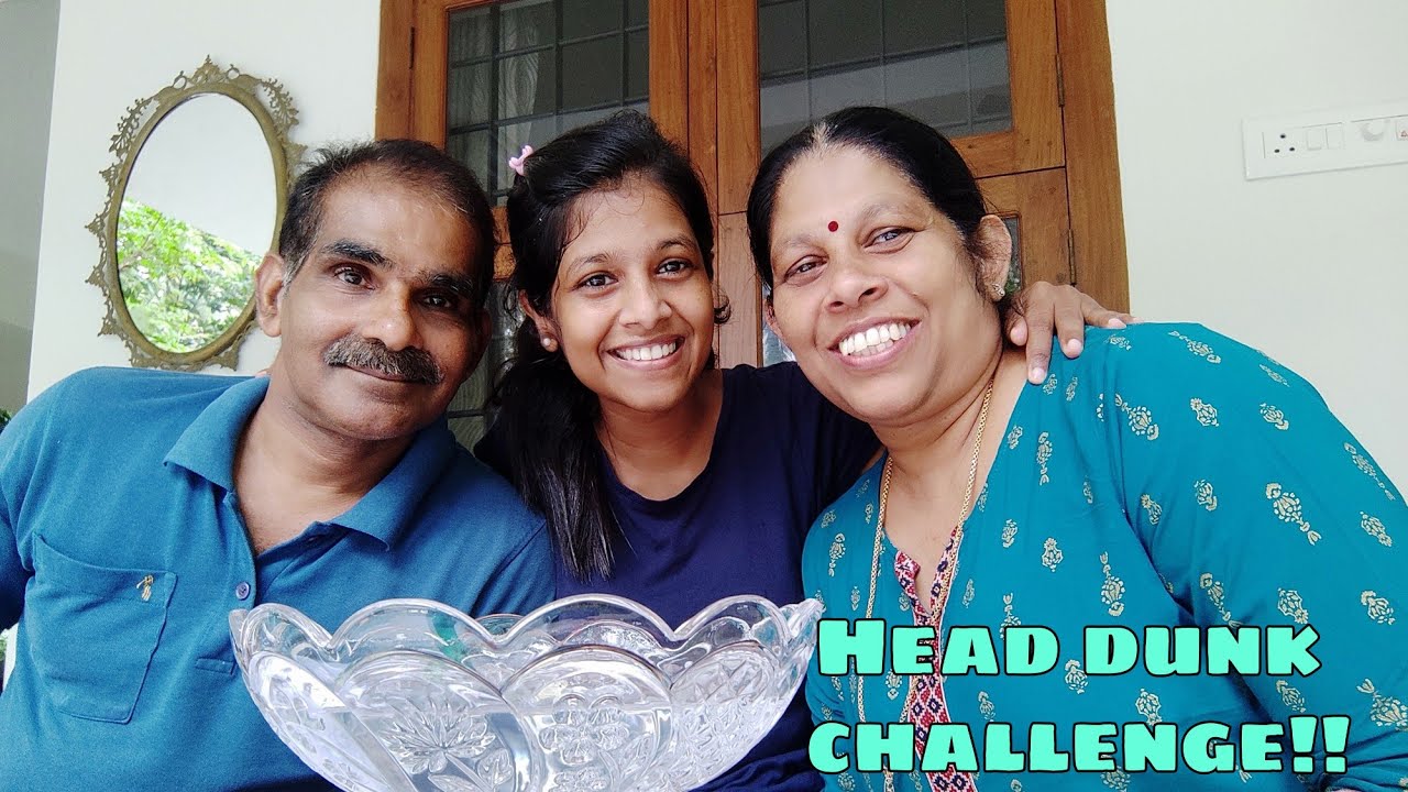 Head Dunk Challenge with Mommy n Papa! 🤣 ️🤣 (Part - 1) - YouTube