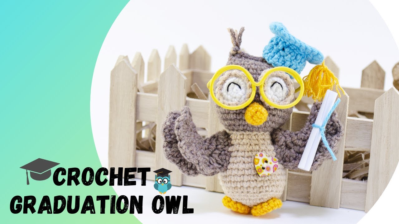 🇺🇸Crochet Graduation Owl Tutorial/Amigurumi Graduation Owl Tutorial/DIY ...
