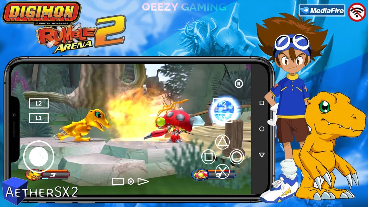 Digimon Rumble Arena 2 PS2 AetherSX2 PCSX2 Android Offline - YouTube
