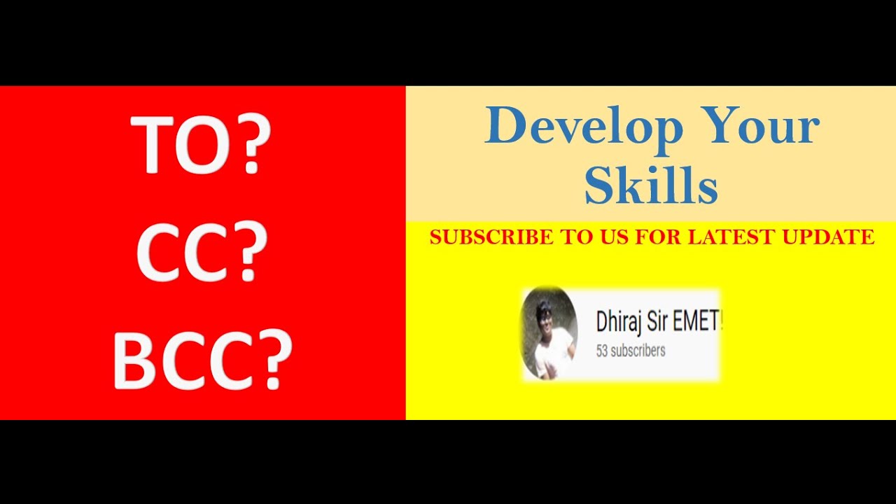 What is the meaning of TO, CC, and BCC in Email? - YouTube