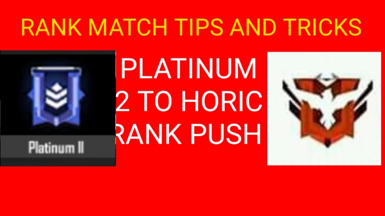 PLATINUM 2 TO HORIC RANK PUSH 4 TIMES FASTER - YouTube