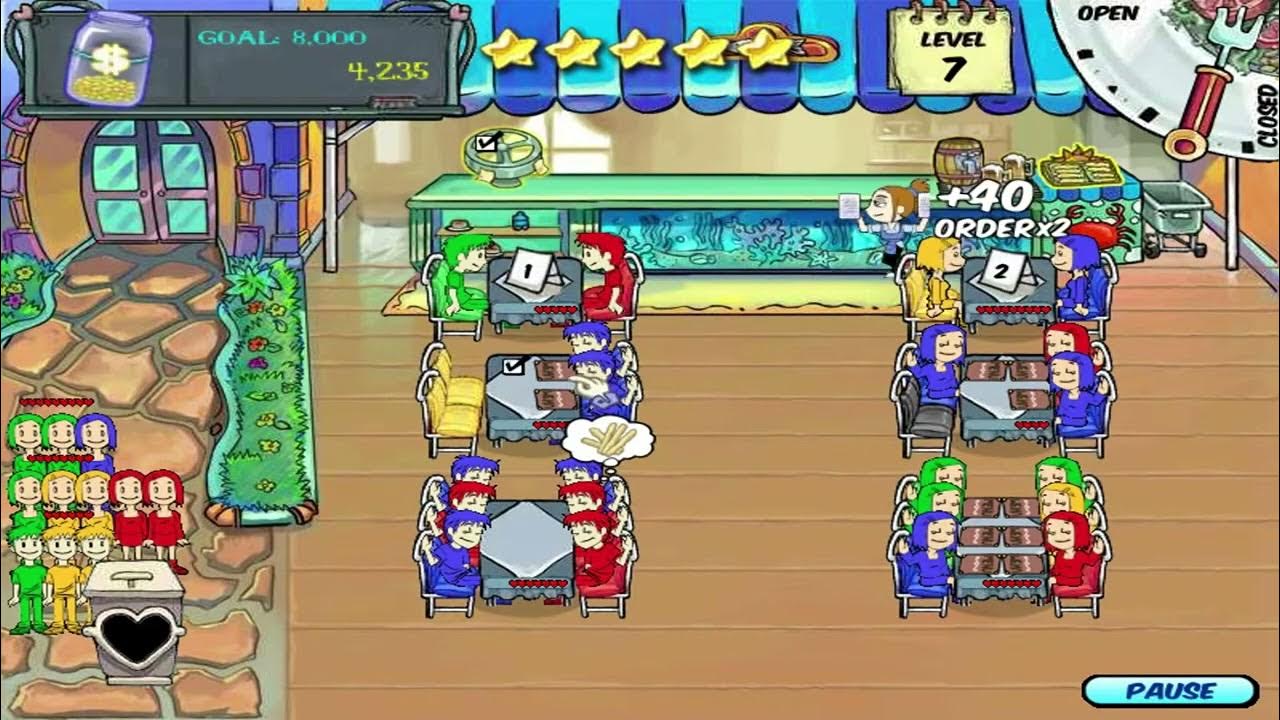 Diner Dash - Level #27 - Go with the Flo Fine Seafood Dining VII - YouTube