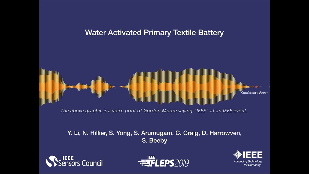 Water Activated Primary Textile Battery - YouTube