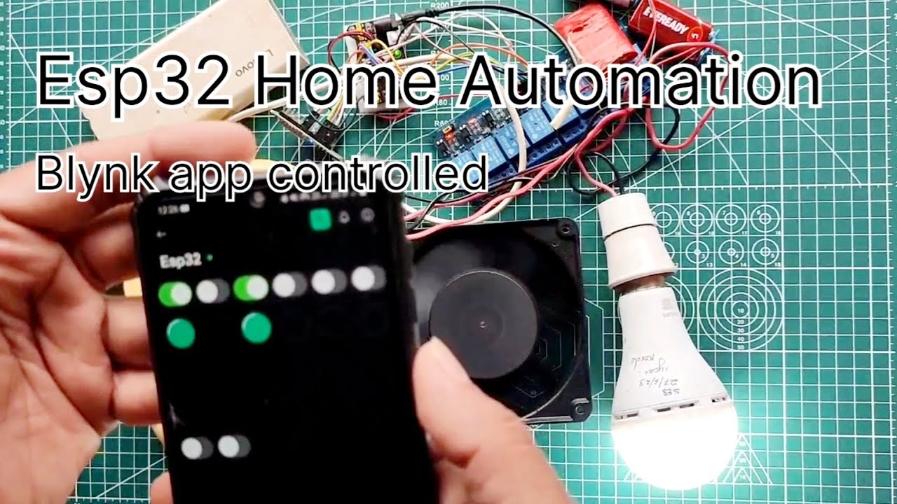 How to make Home Automation system using Esp32 and Blynk app - YouTube