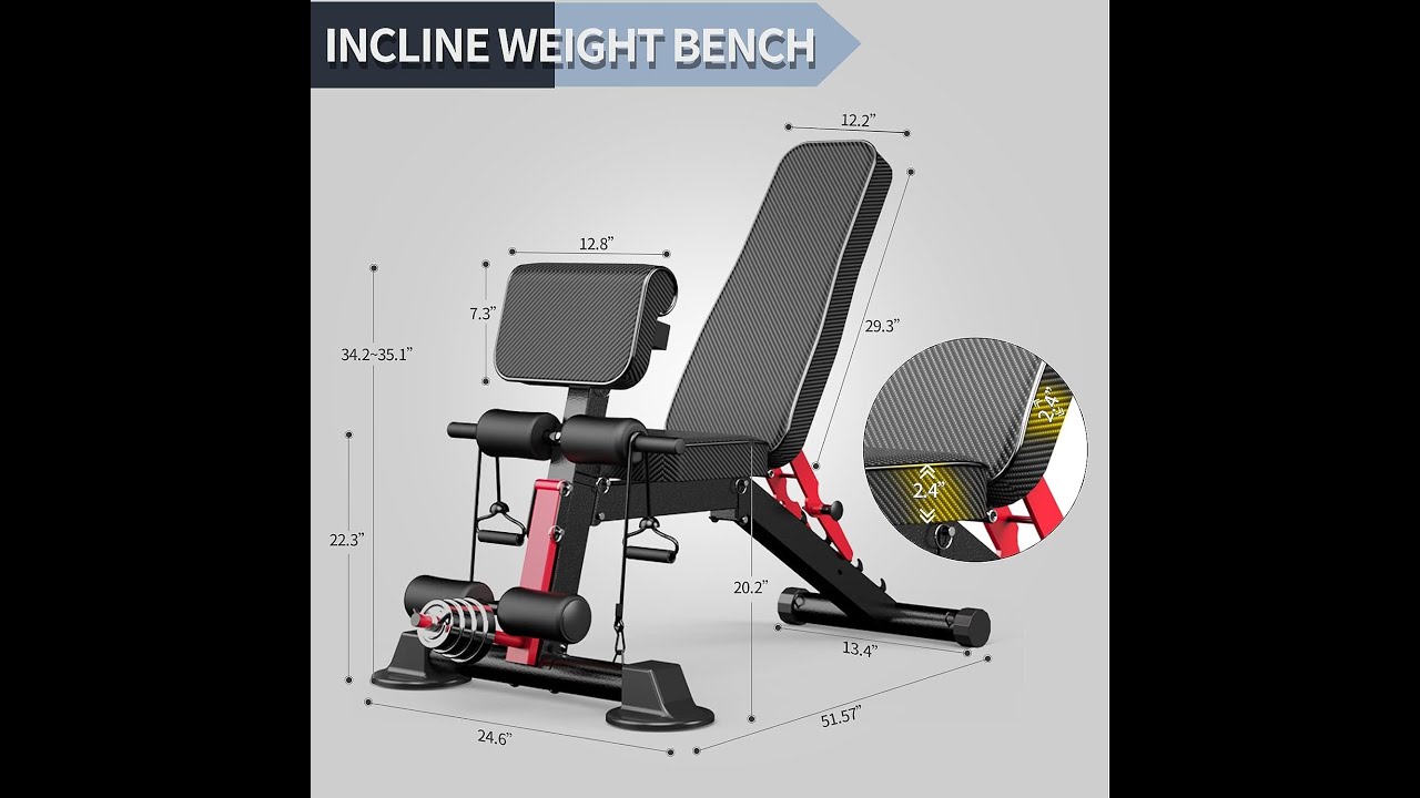 Adjustable Weight Bench - Utility weight benches for Exercise, Free ...