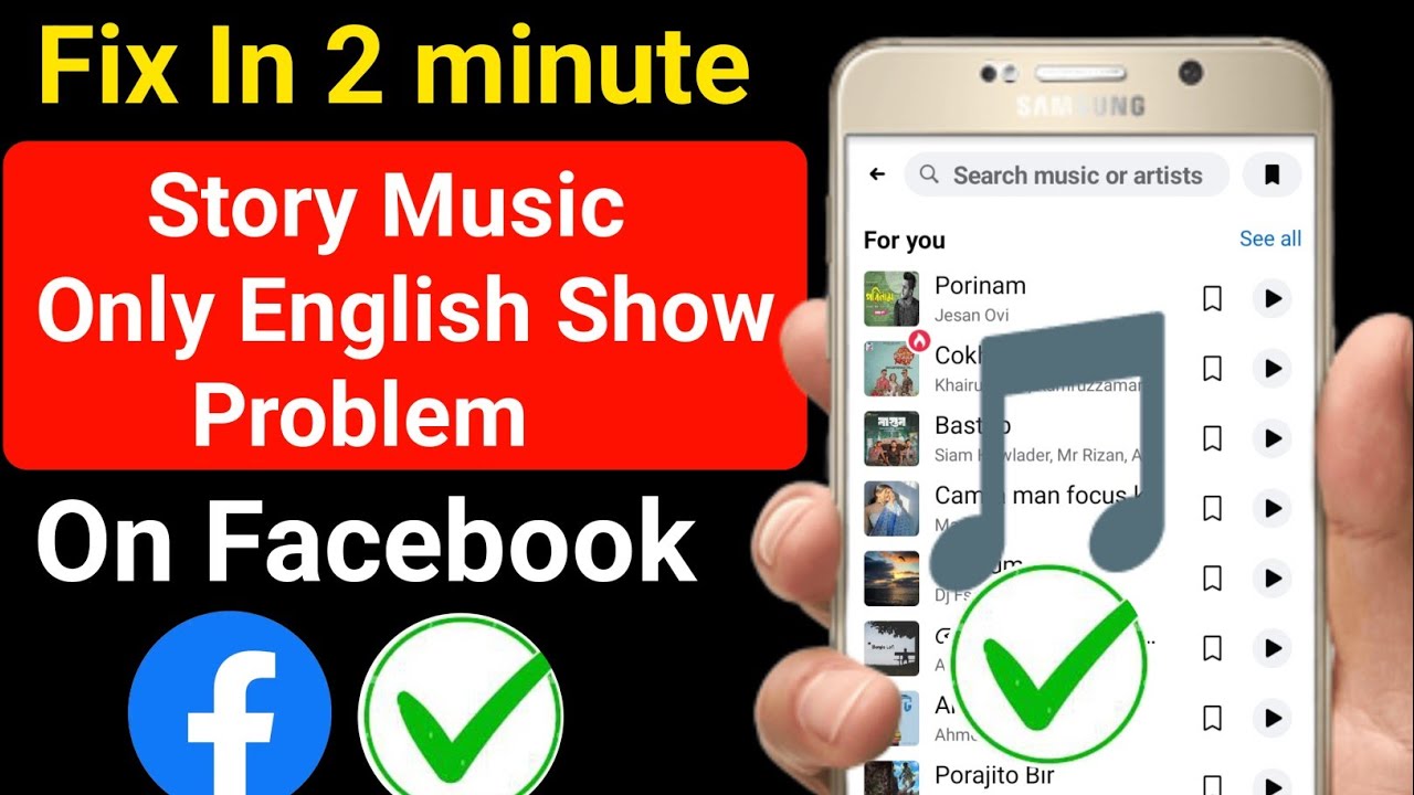 How to solve Facebook story music only English Show problem - YouTube