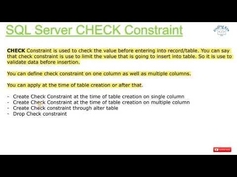 Chapter16 - Check Constraint in SQL Server | Coding Era - YouTube