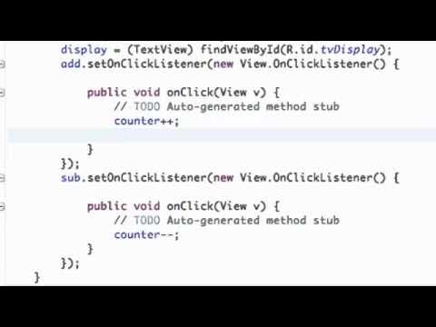 Android Application Development 10 Using setText method for our button - YouTube