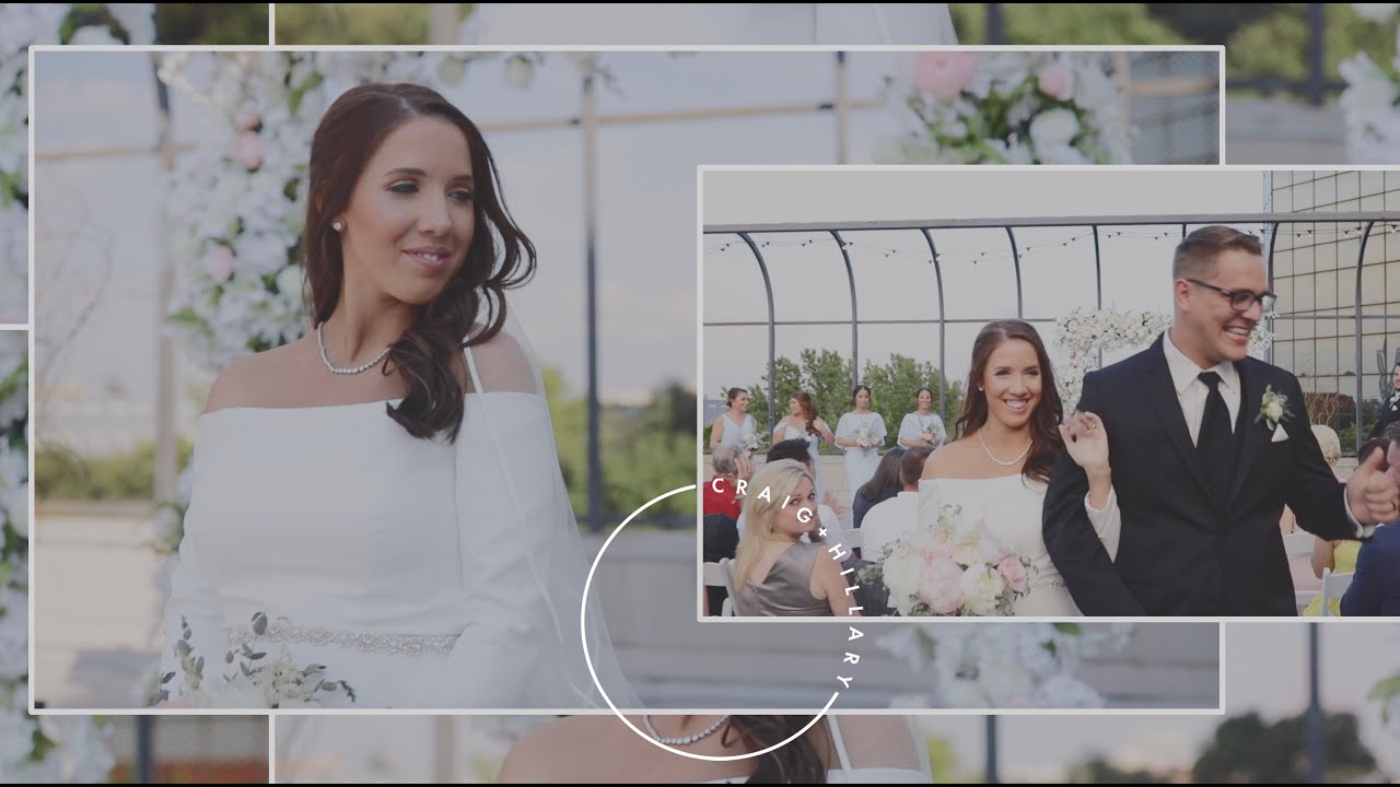 HILLARY + CRAIG'S ROMANTIC ROOFTOP WEDDING - YouTube