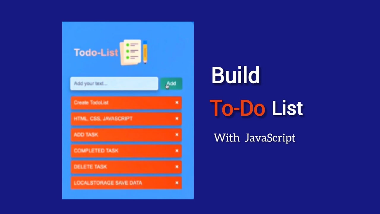 Create a To-Do List Using HTML, CSS and JavaScript | The BEST TodoList app 🎯 - YouTube