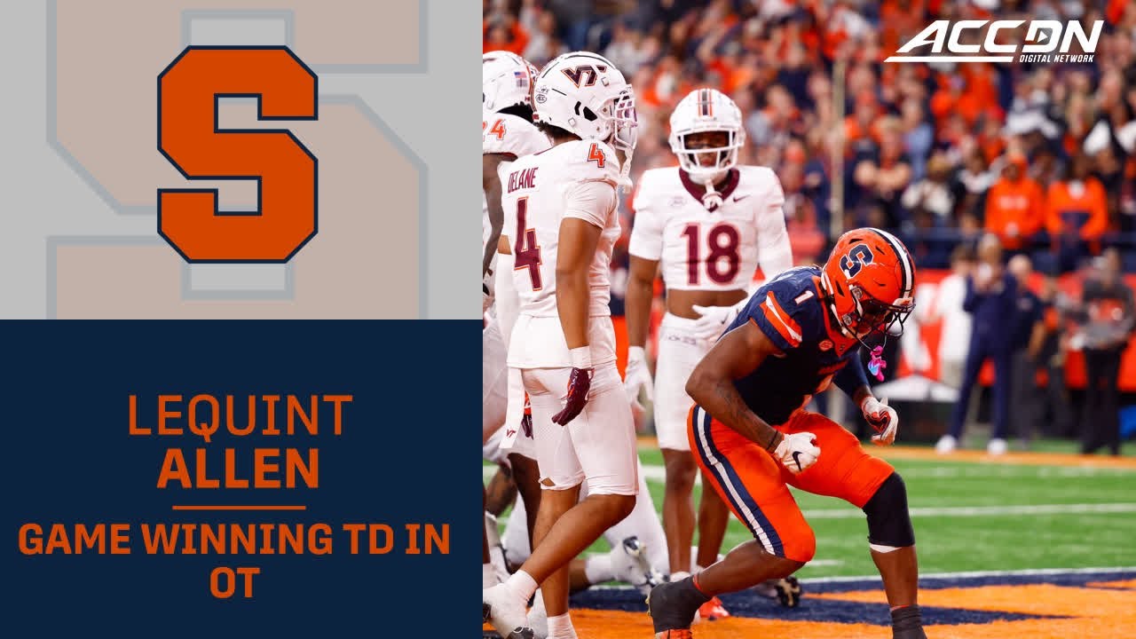 Syracuse's LeQuint Allen Spins In For The Game Winner - YouTube