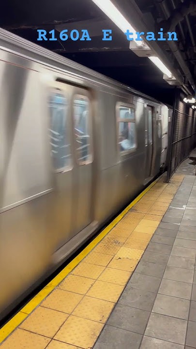 NYC MTA Subway: R160A E train flies into 42nd Street Port Authority Bus Terminal Station! - YouTube