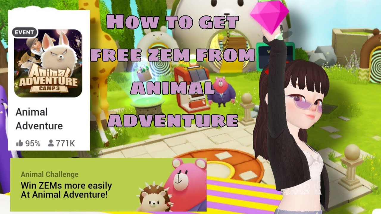 How To Get free Zems From Animal adventure | @ZEPETO_official @mochi ...