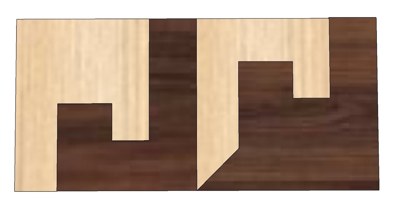 What is Lap joint ? lapped joint? 3D wood joint 겹침맞춤 목공 맞춤장부 스케치업 - YouTube