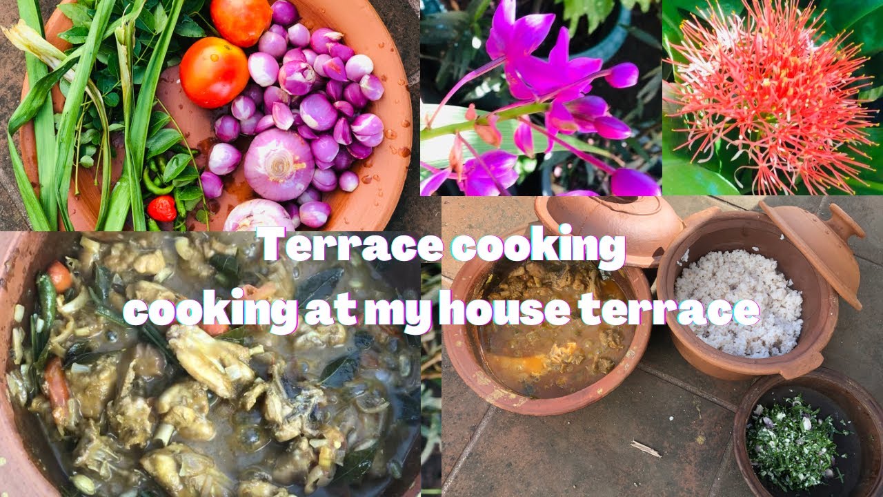 Terrace cooking/Cooking vlog/Today lunch/Simple Sri Lankan style ...