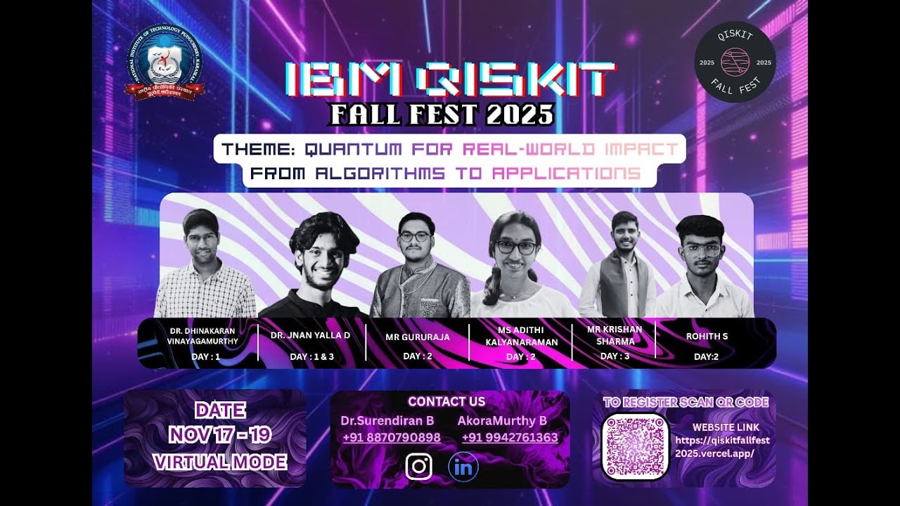 QISKIT FALL FEST 2025 NIT PUDUCHERRY DAY-3 - YouTube