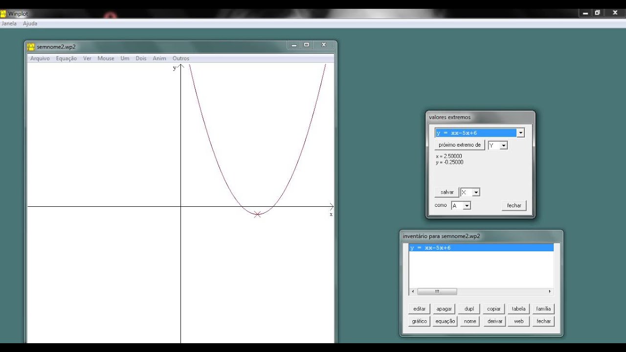 Funções Quadráticas com uso do software winplot - YouTube