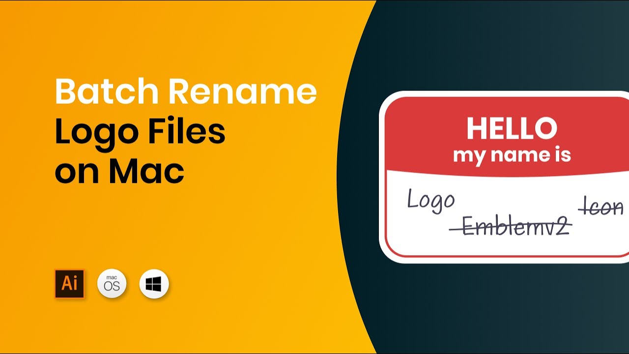 How to Batch Rename Logo Files on a Mac - YouTube