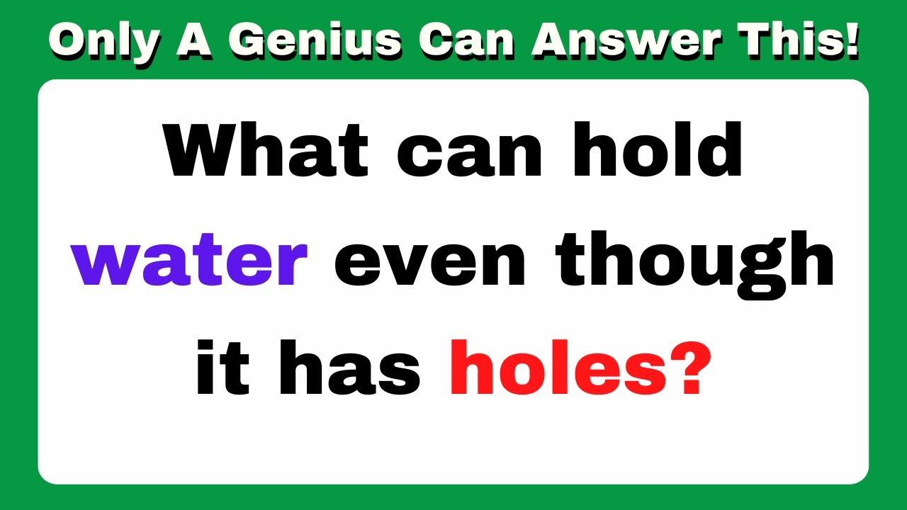 10 Mind-Blowing Questions Only A Genius Can Answer |Genius IQ Test Part ...