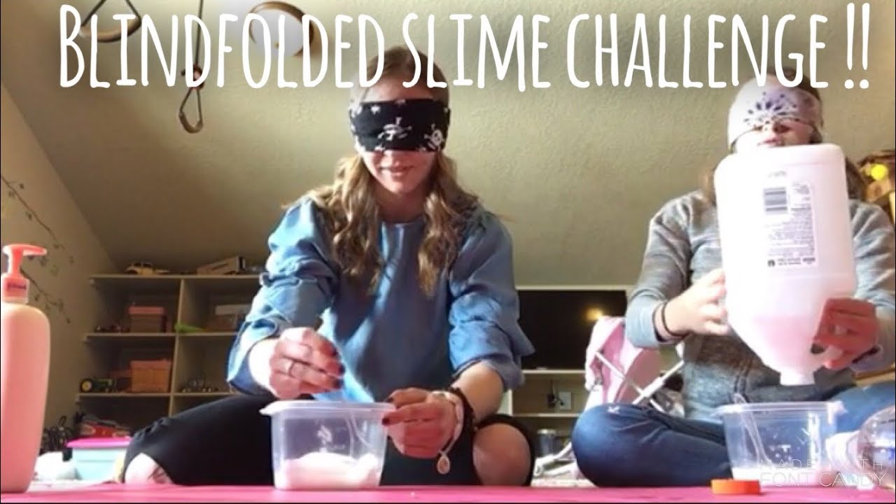 BLINDFOLDED SLIME CHALLENGE! - YouTube
