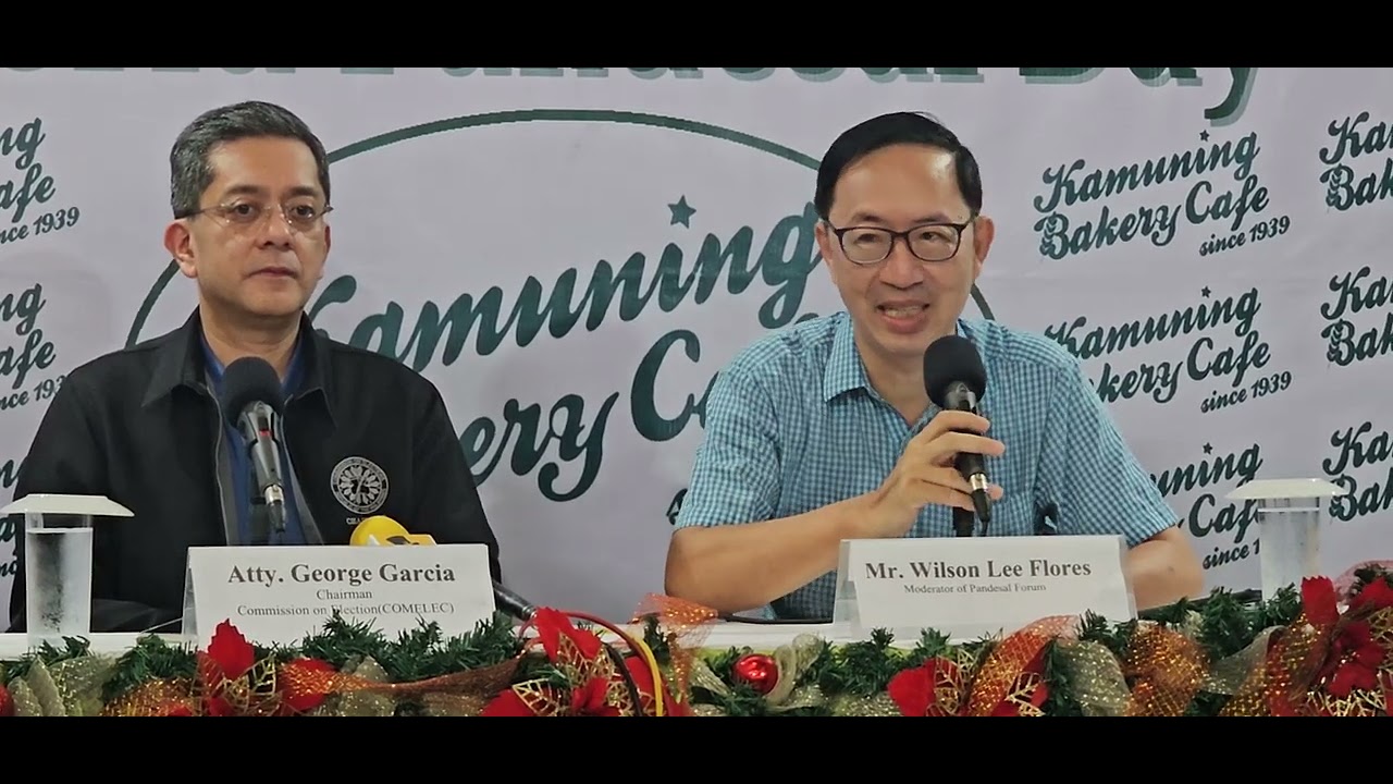 Comelec Chairman George Garcia introduced by Moderator Wilson Lee ...