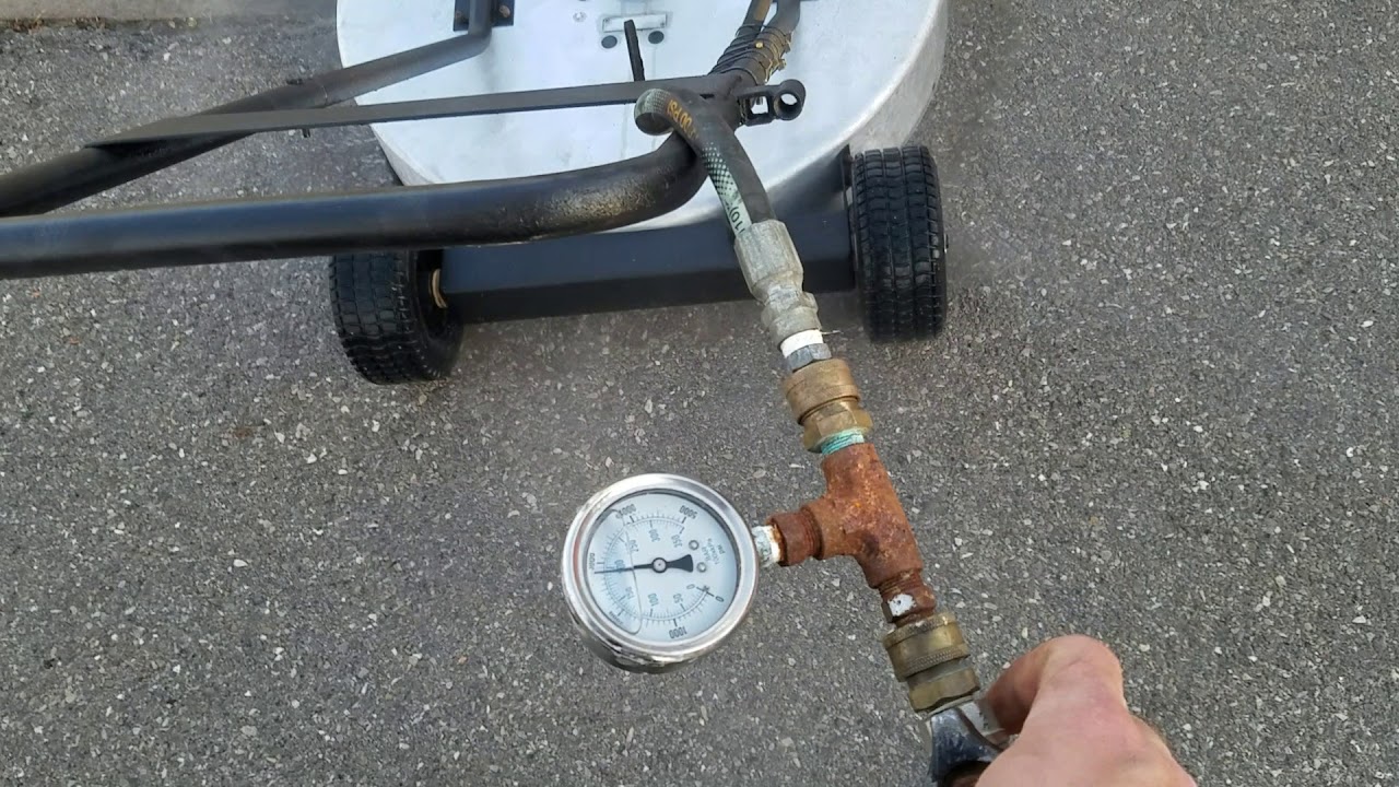 30 inch 3 bar surface cleaner with 40003 tips. - YouTube