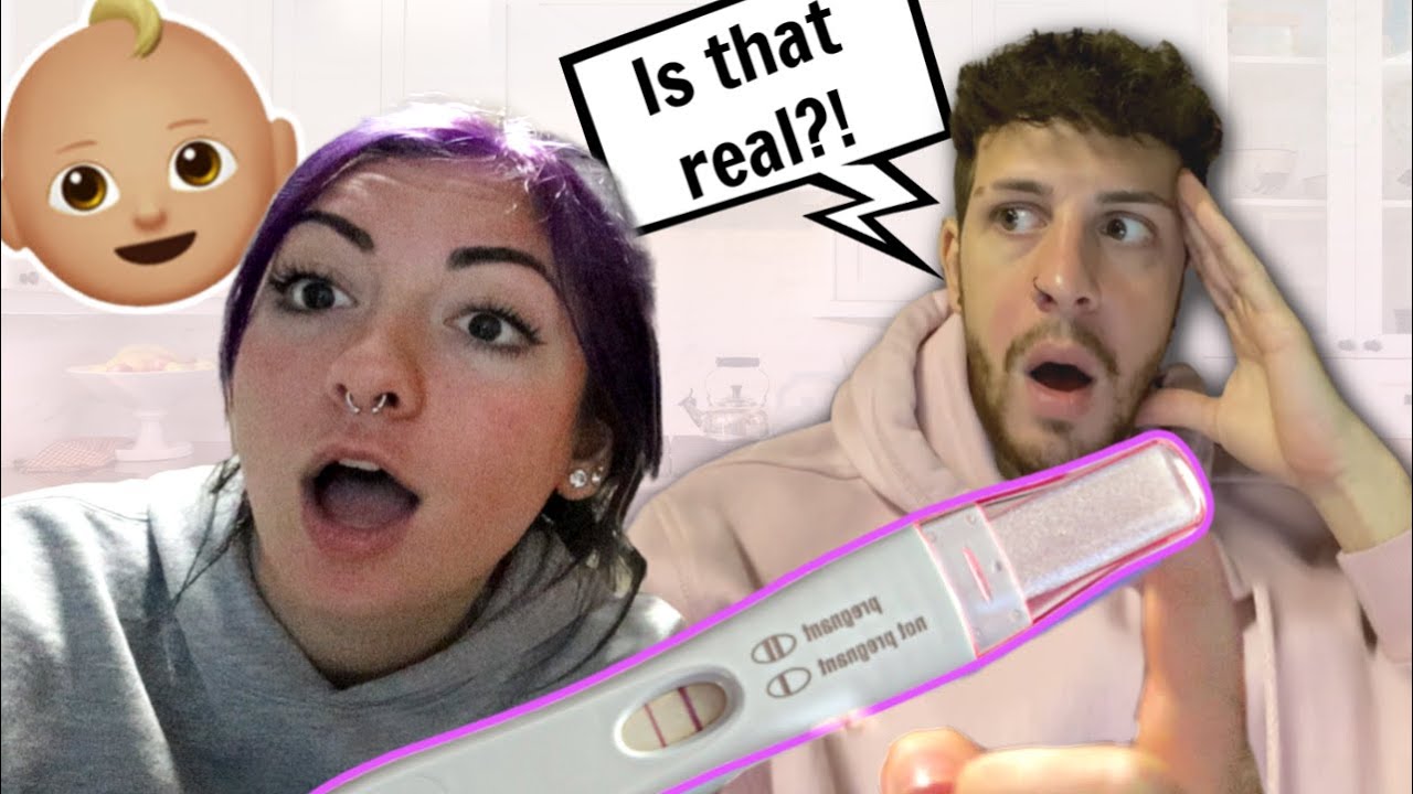 Leaving Out A POSITIVE PREGNANCY TEST *Cute Reaction* - YouTube
