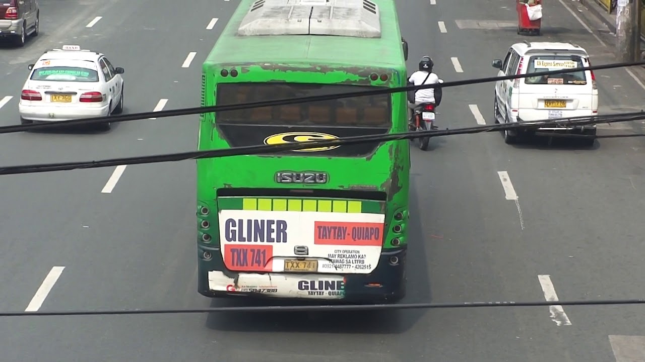 File footage - G-liner green passenger bus (Quiapo, Manila; 11-06-2014 ...