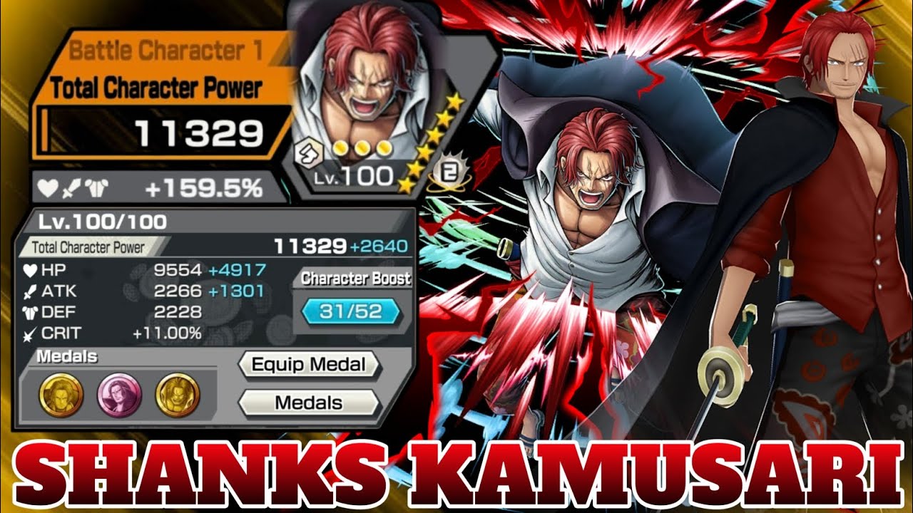 SHANKS KAMUSARI GAMEPLAY | ONE PIECE BOUNTY RUSH | OPBR - YouTube