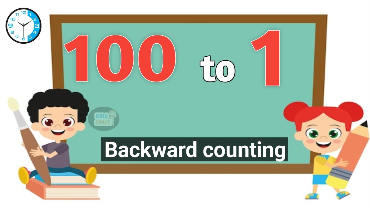 100 to 1 || Backward counting for lkg kids || learn backward 123 ...