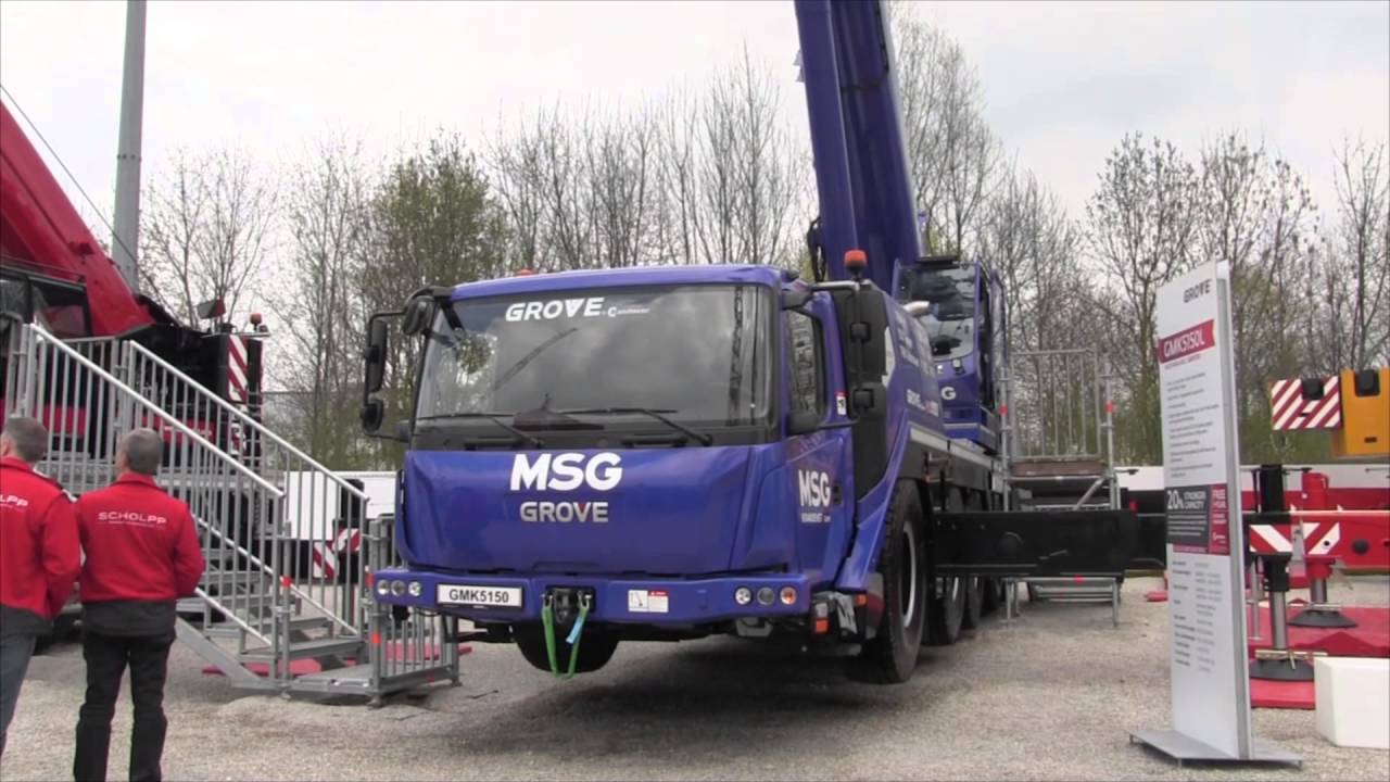 Manitowoc's new five-axle Grove GMK5150 crane Bauma 2016 - YouTube