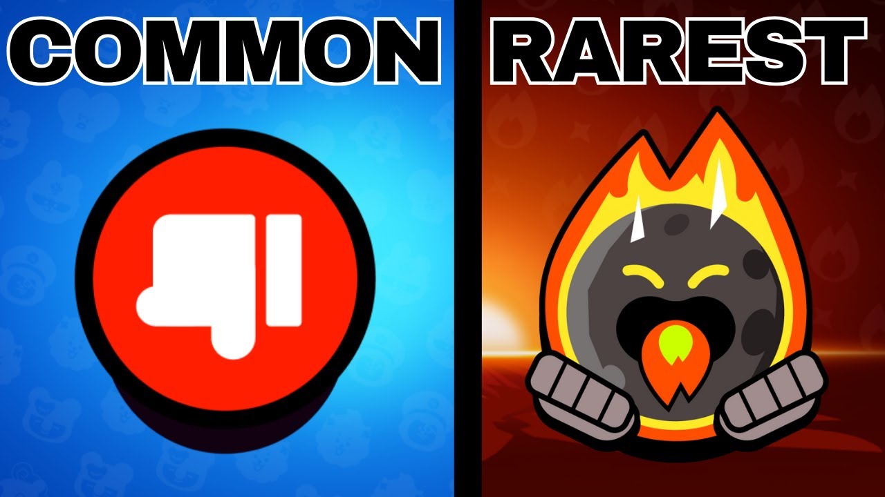 TOP 10 RAREST PINS in Brawl Stars - YouTube