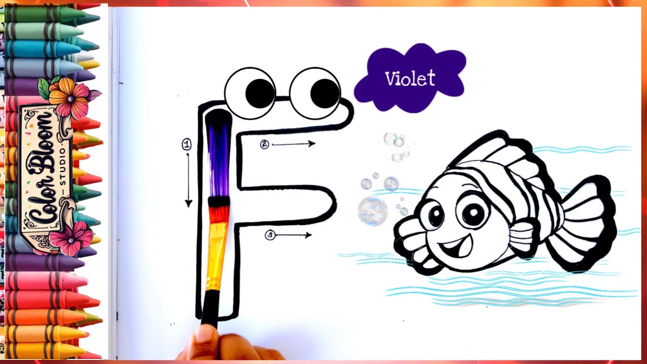 Learn The Alphabet - Letter F | Fun With Words, Drawing & Coloring For ...