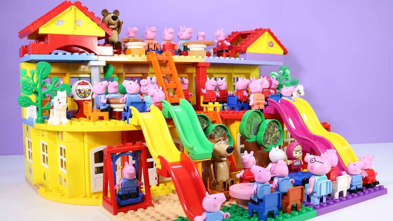 Peppa Pig House Building - Lego House With Water Slide #11 - YouTube