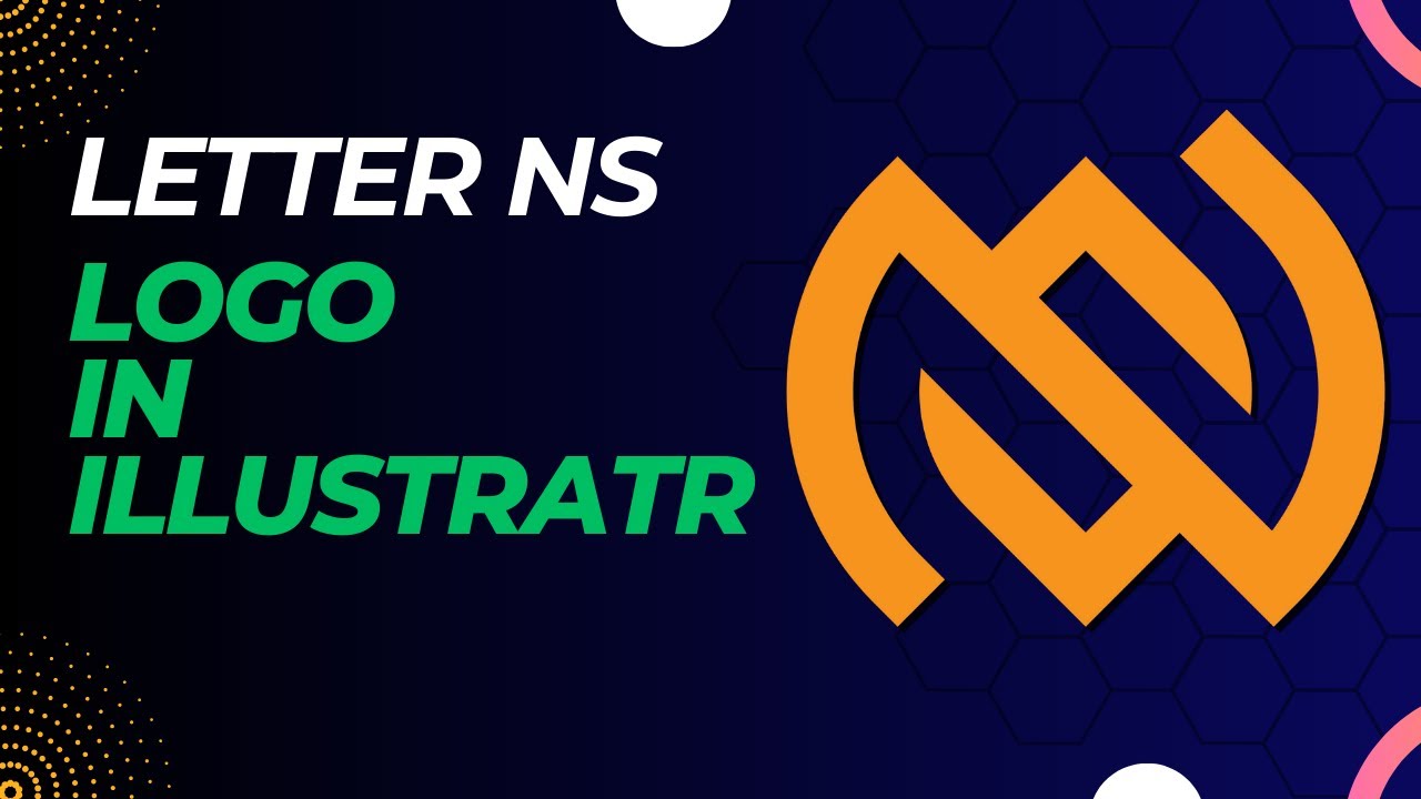 Letter NS logo in Illustrator | letter mark logo design tutorial in ...