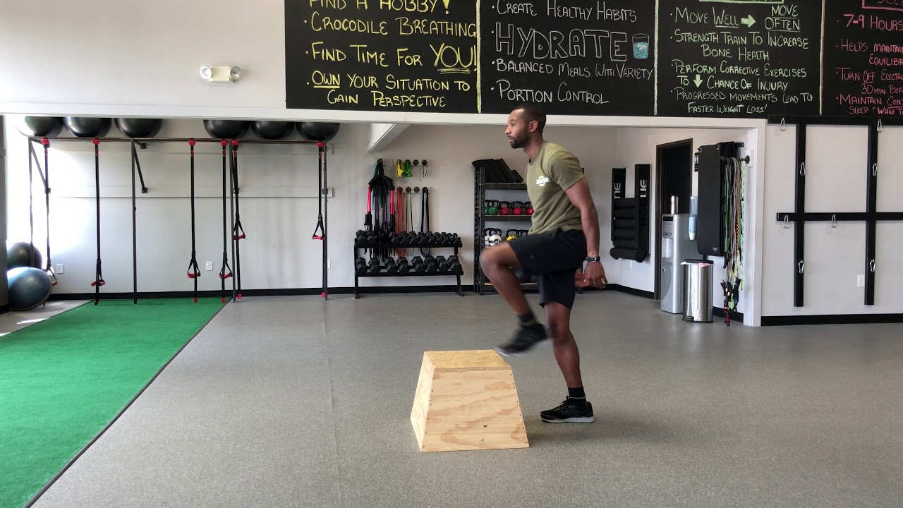Burpee + Hands Elevated Push ups + Alternate Leg Step ups - YouTube