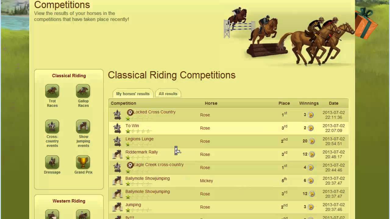 Howrse tutorial. How to win a competition with a Foundation Howrse ...