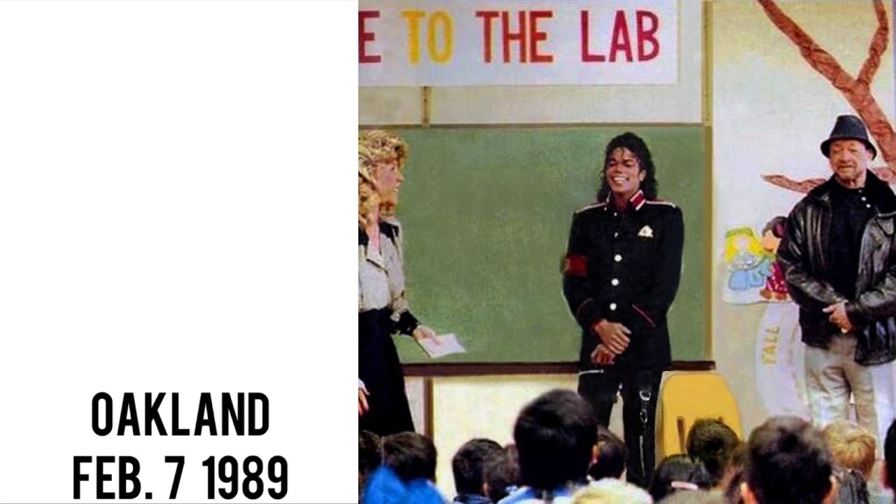 Michael Jackson - Visiting Cleveland Elementary school (February 7 ...