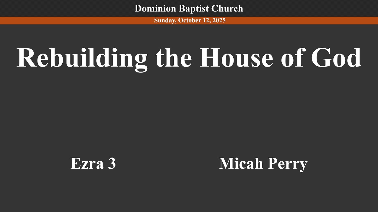 Rebuilding the House of God - 10/12/2025 - Micah Perry - YouTube