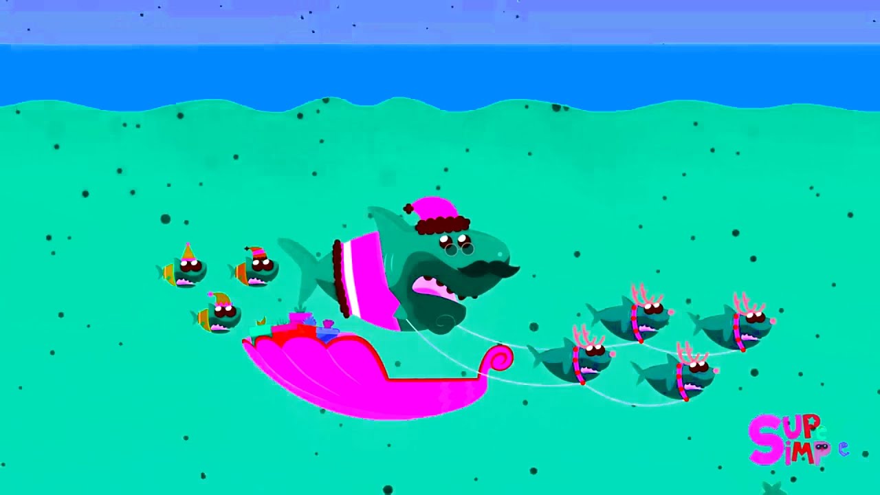 Swim Faster Santa Shark Run! NEW Finny The Shark Simple Effects ...